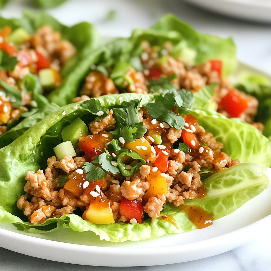 Savory Sweet Chili Turkey Lettuce Wraps Recipe - Recipe Website